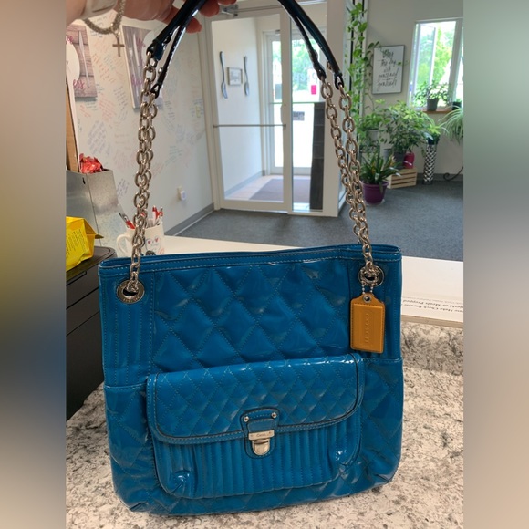 Coach | Bags | Coach Teal Puffy Quilted Crossbody Bag | Poshmark